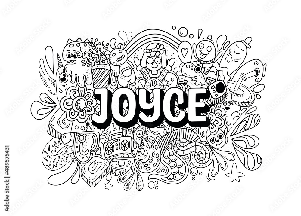 Joyce #name doodle art Stock Illustration | Adobe Stock