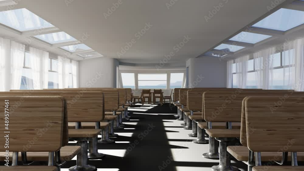 the interior of a cruise ship. walk inside a boat. the interior of a ...