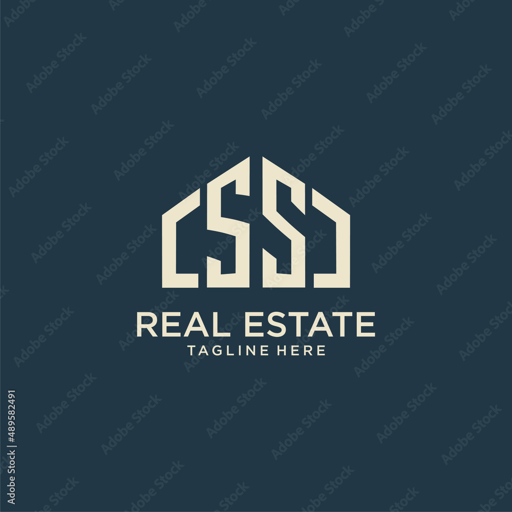 SS initial monogram logo for real estate design Stock Vector | Adobe Stock