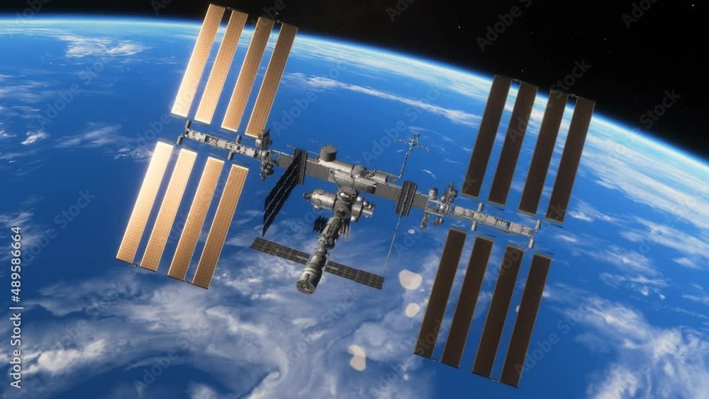 Amazing view of the International Space Station - ISS - seen orbiting ...