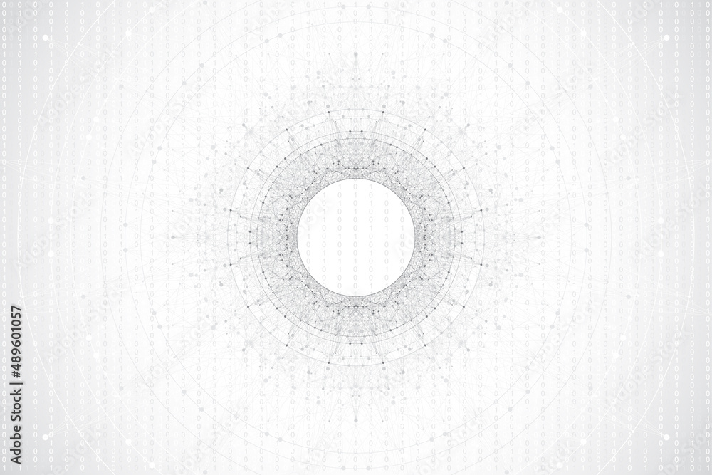 Quantum computer technology banner design template concept. Deep ...