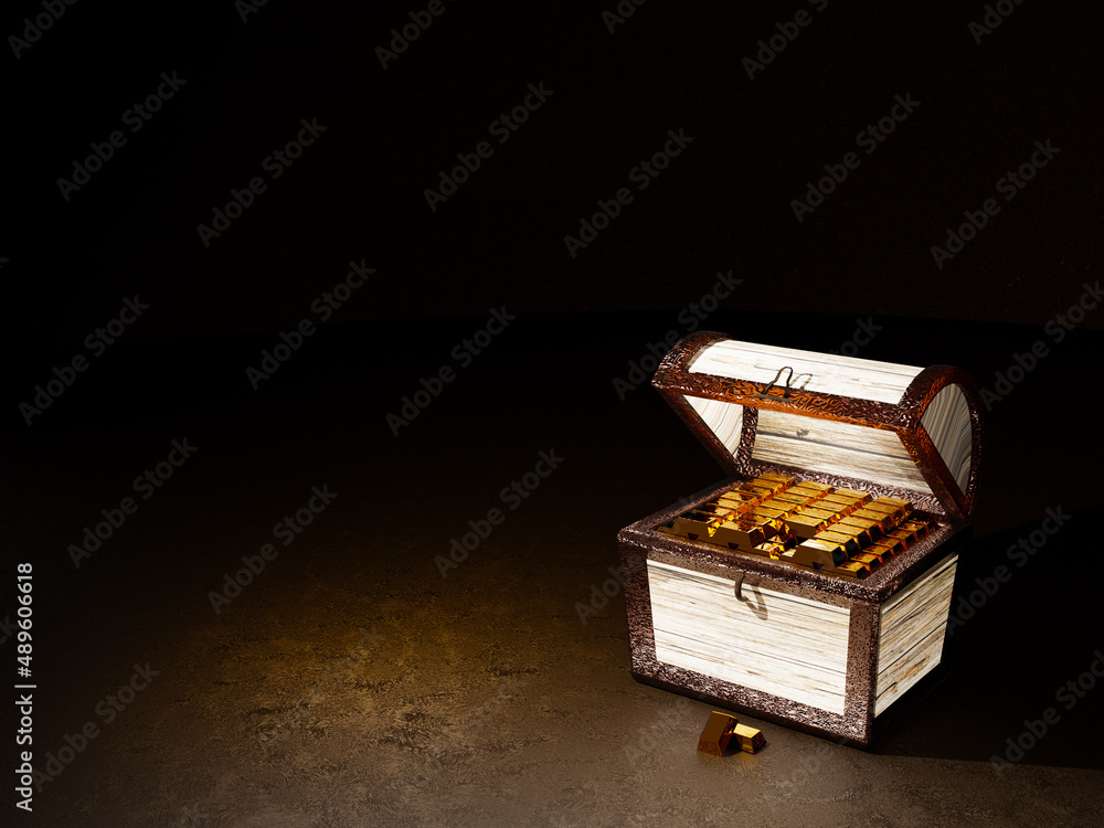 Pandoras box on a stand pink, treasure chest wood with silver sheet ...