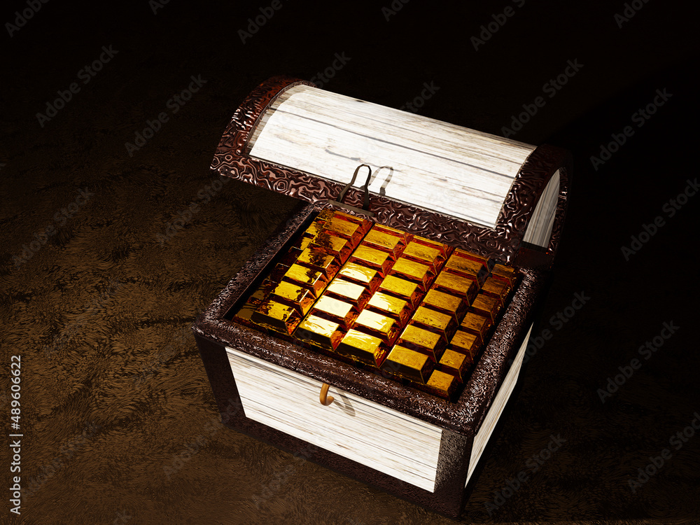 Pandoras box on a stand pink, treasure chest wood with silver sheet ...