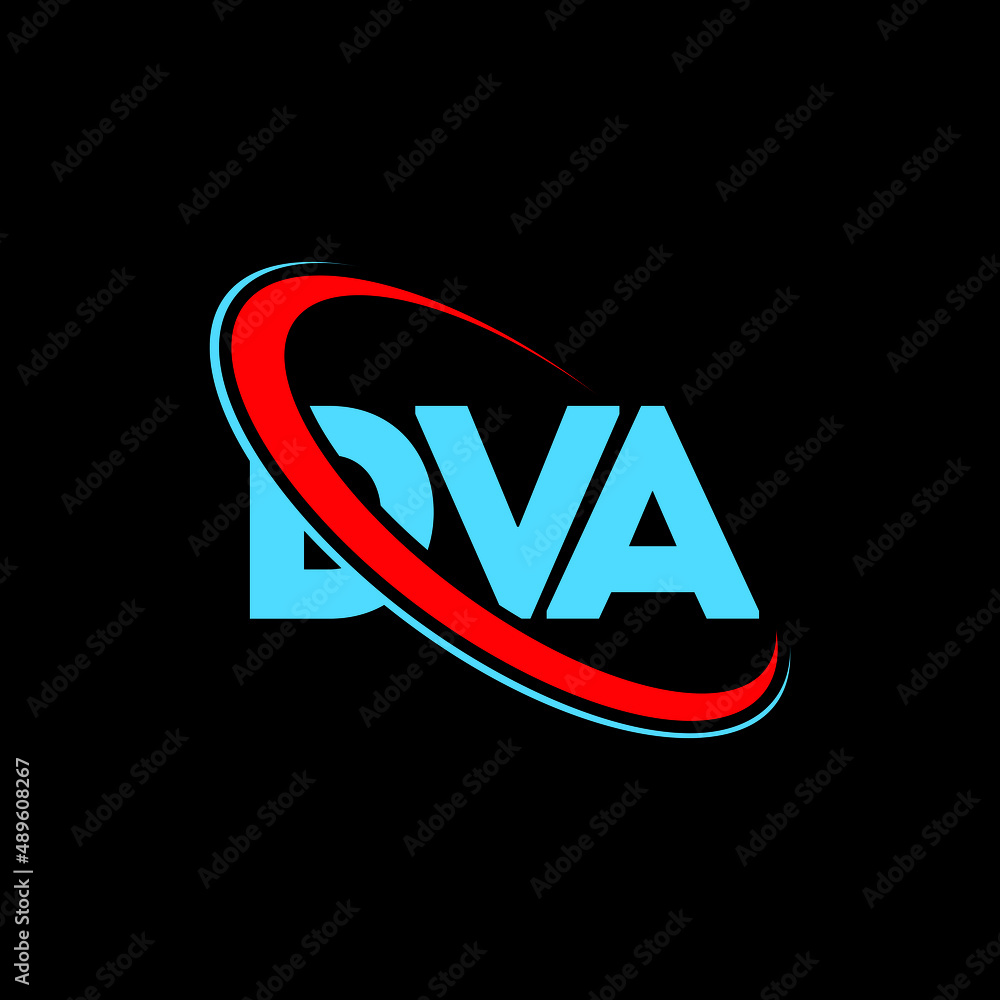 DVA logo. DVA letter. DVA letter logo design. Initials DVA logo linked ...
