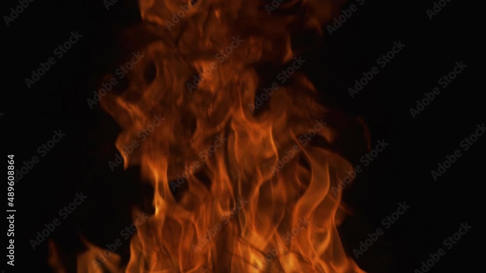 Fire flames on black background. Fire burn flame isolated, abstract ...