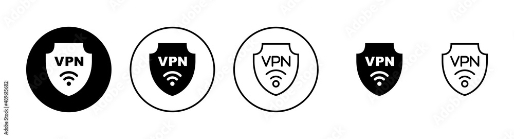 Vpn icons set. Private network sign and symbol. virtual private network ...
