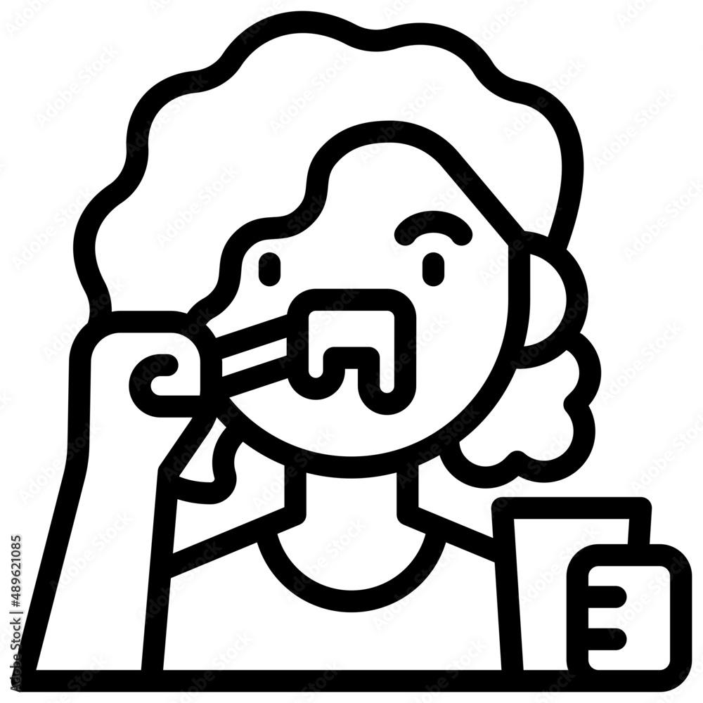 brushing teeth icon Stock Vector | Adobe Stock