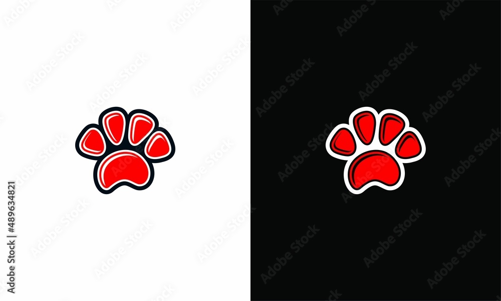 Paw Logo Design, Cat & Dog Paw Pet Logo Stock Vector | Adobe Stock