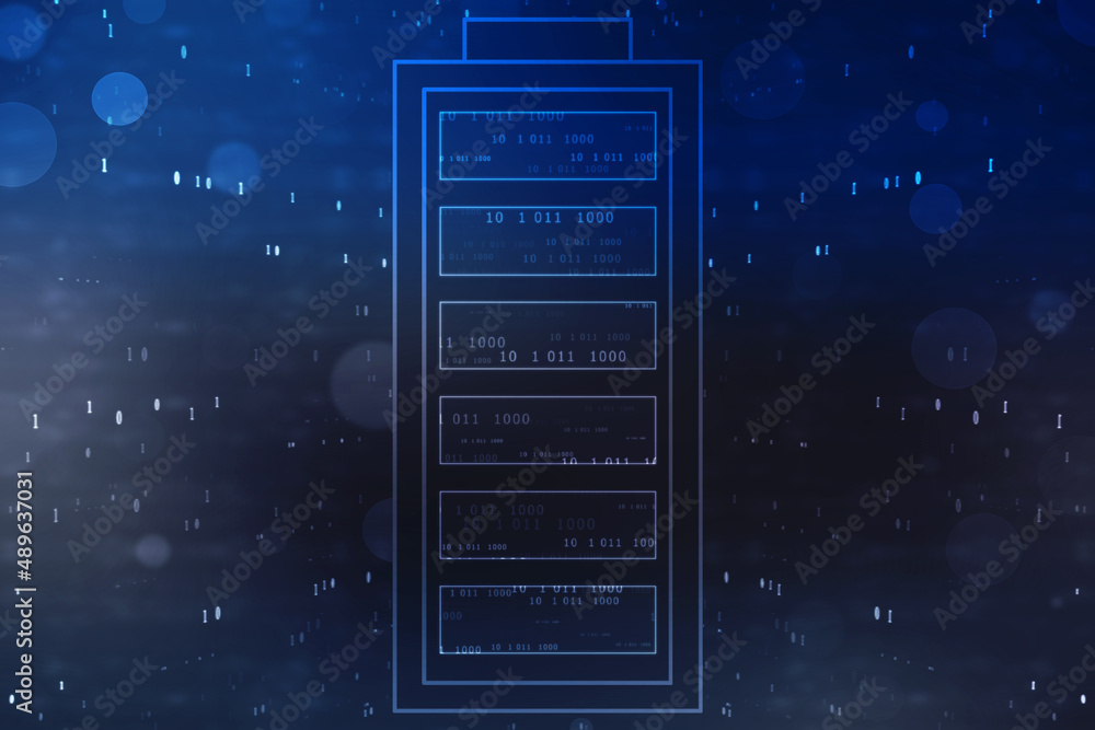 Battery Icon in digital background, battery supply Concept Background ...