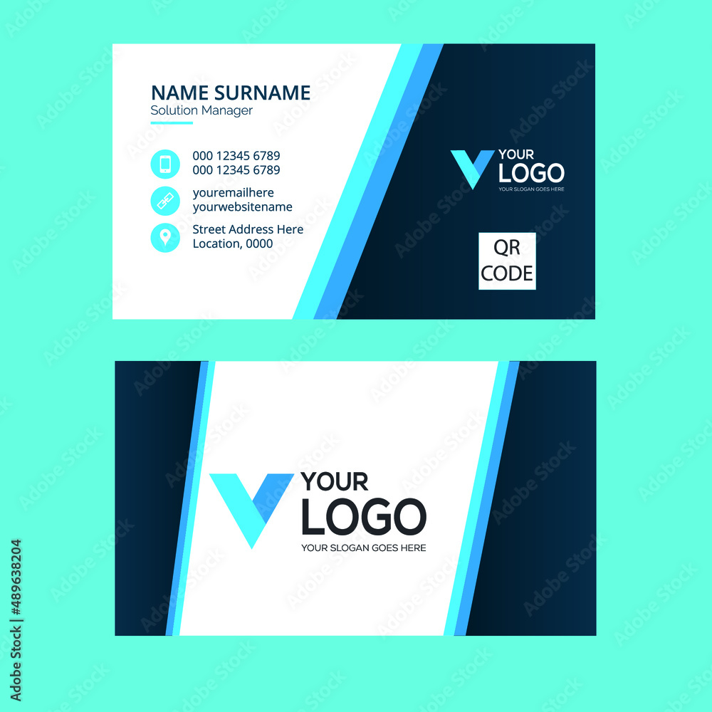 Simple modern business visiting card design templates Stock Vector ...