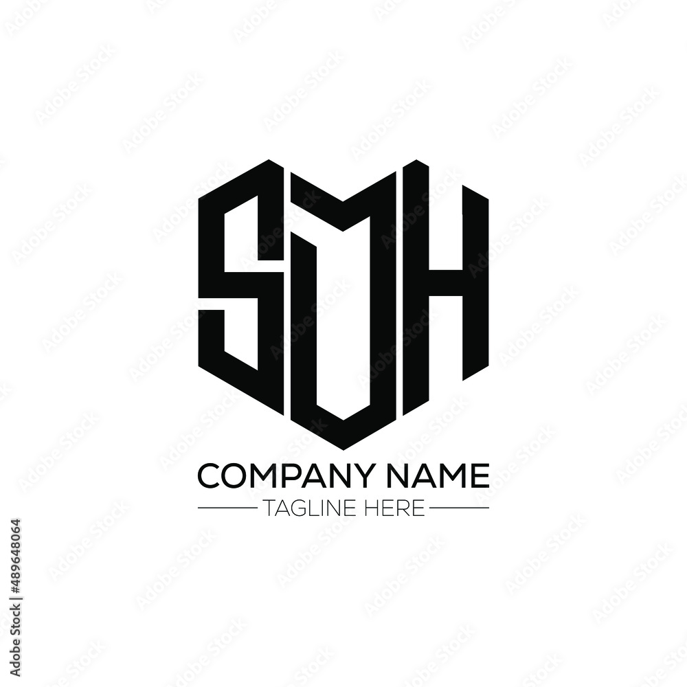 SDH letter logo design on white background.SDH creative initials letter ...