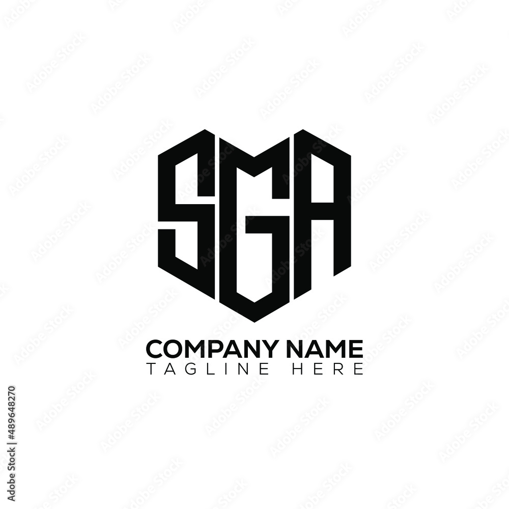SGA letter logo design on white background.SGA creative initials letter ...