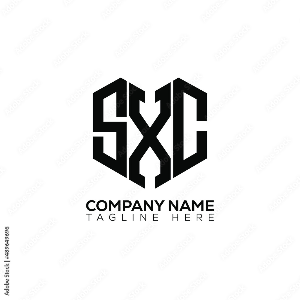 SXC letter logo design on white background.SXC creative initials letter ...