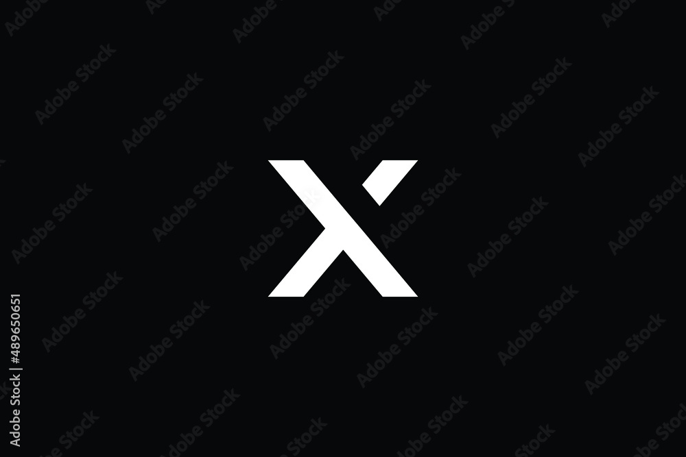 New and Modern X letter with minimalistic look. Professional artwork ...