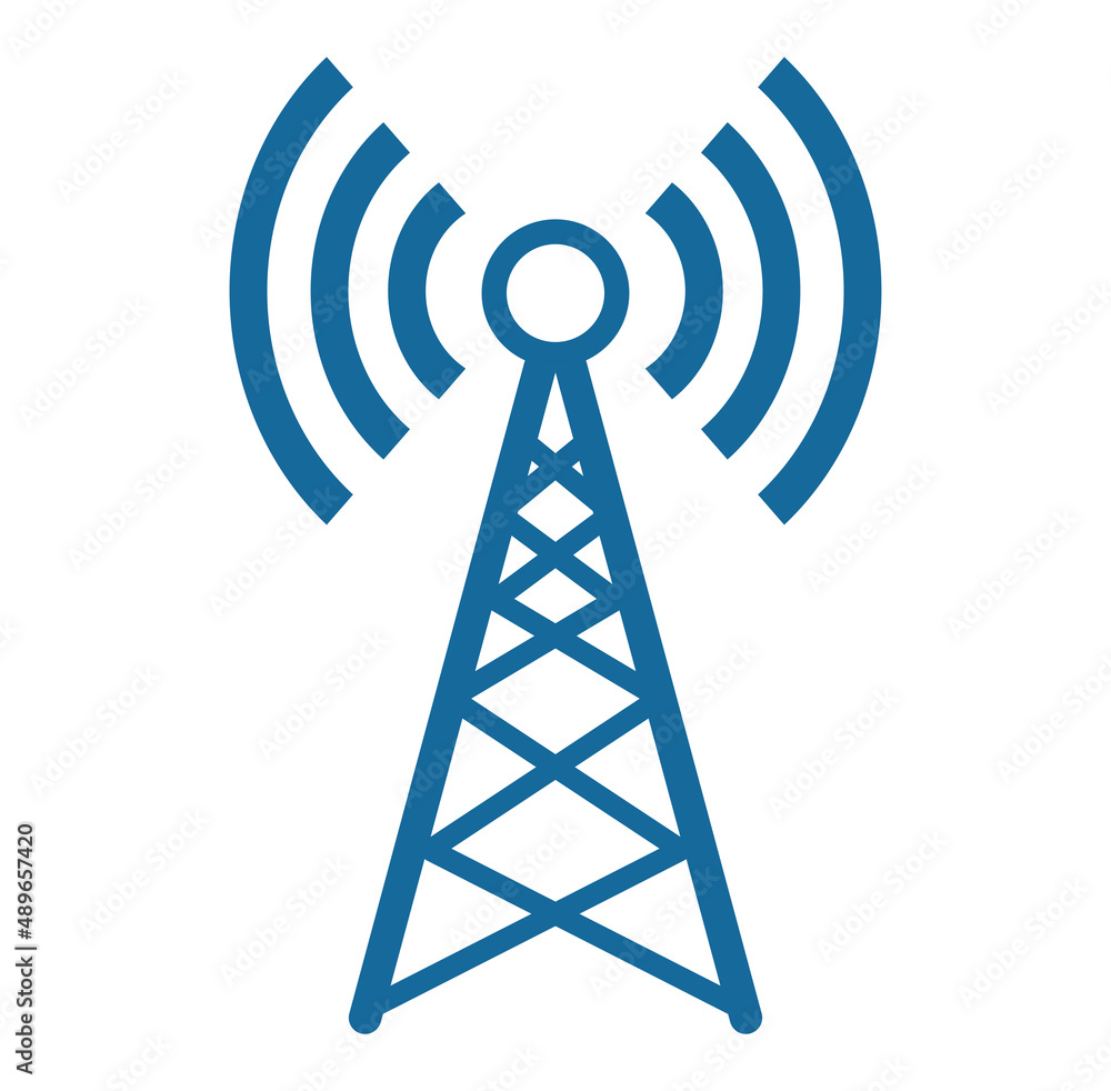 Transmitter antenna symbol. signal tower icon. Communication antenna ...