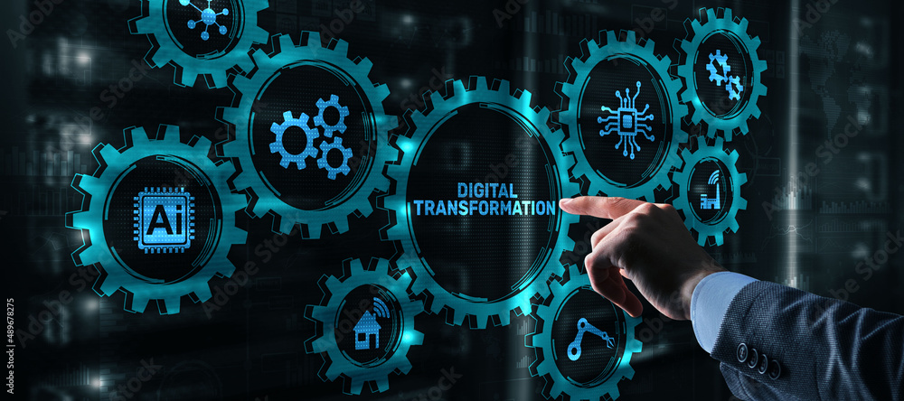 Digital Transformation and Digitalization Technology concept on ...