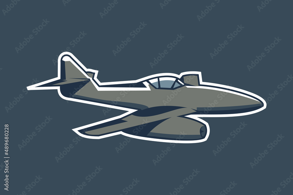 Poster german world war II fighter jet vector illustration – Wall Art ...