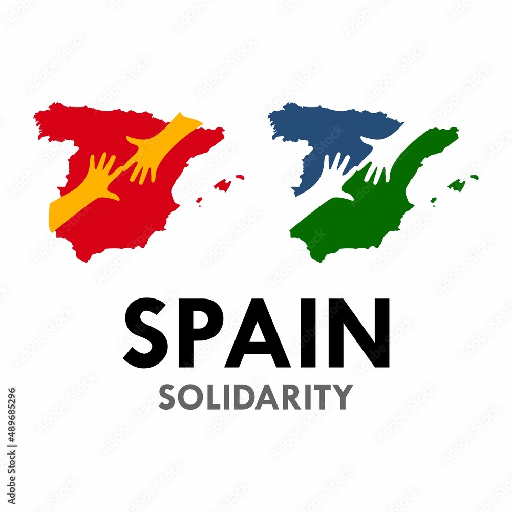 Spain solidarity logo template illustration Stock Vector | Adobe Stock
