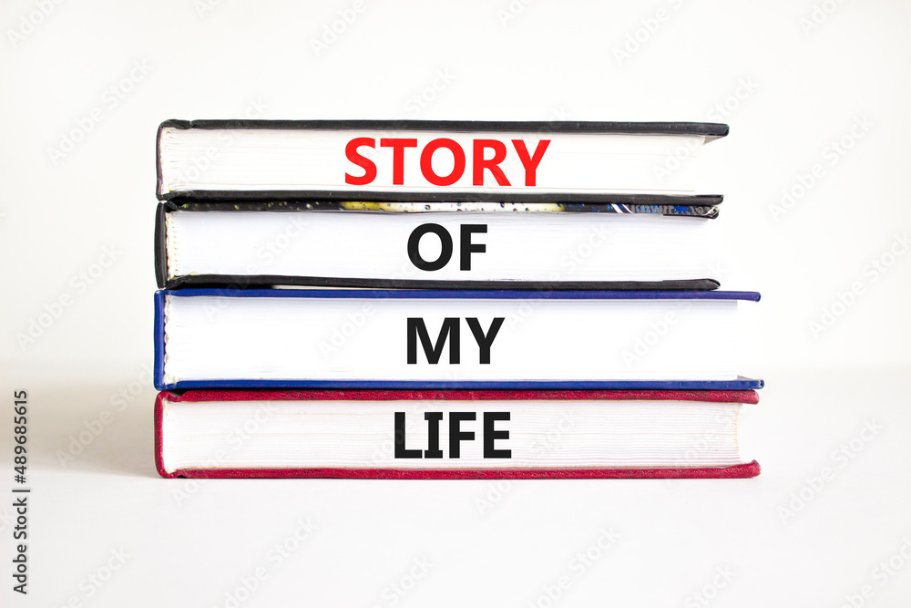 Story of my life and storytelling symbol. Concept words Story of my ...