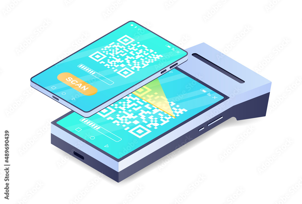 Scan qr code Stock Vector | Adobe Stock
