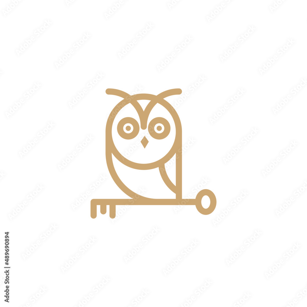 Owl Key Logo or icon Design concept. Good for real estate, buildings ...