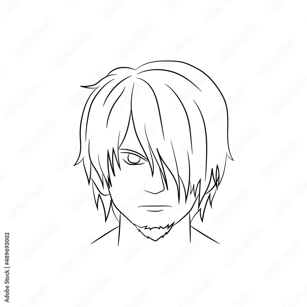 Art anime boy Japanese guy in manga style anime Stock Vector | Adobe Stock