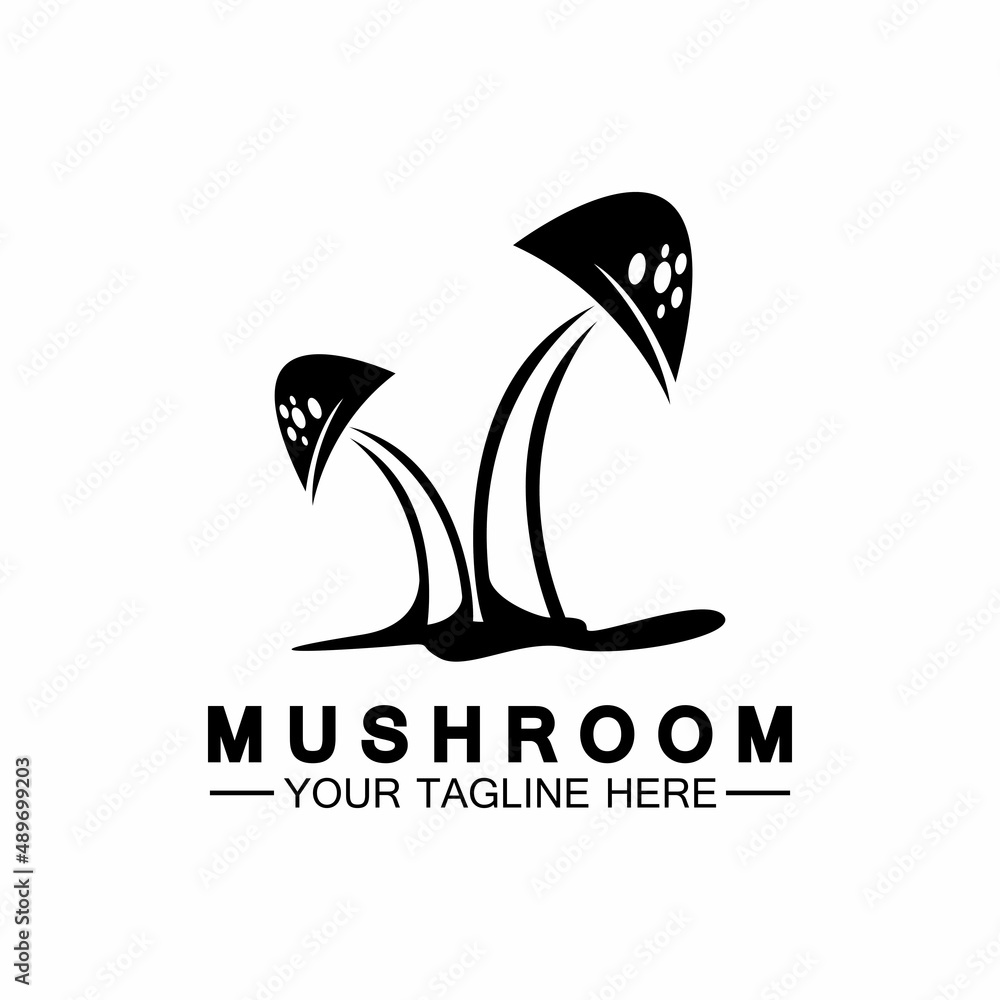 Mushroom Logo Vector Simple & Modern or Agriculture Organic Food Design ...