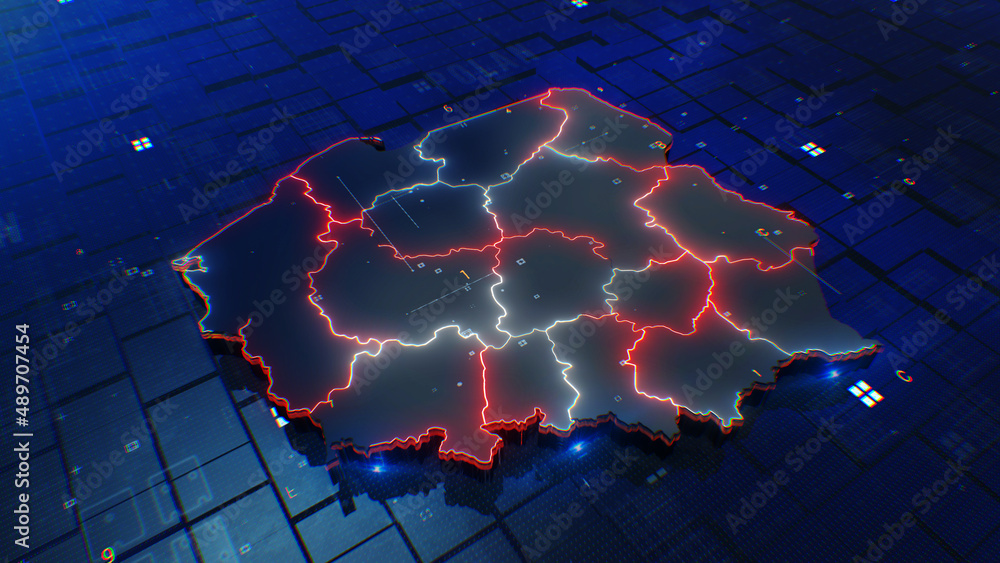 Poland map digital 4k Stock Illustration | Adobe Stock