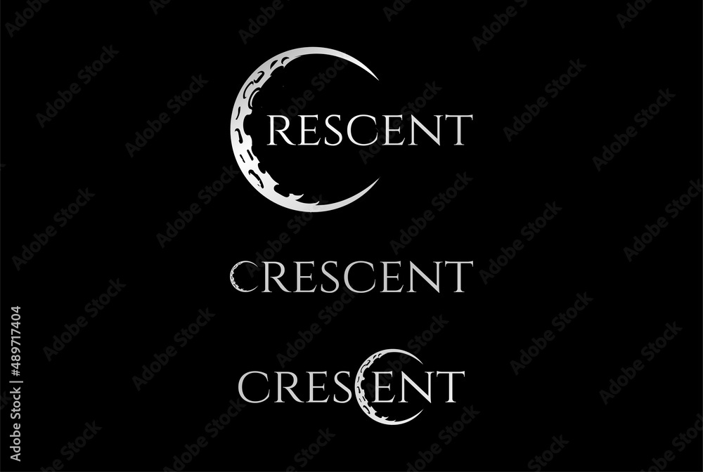 Initial C for Crescent Moon Letter Text Word Font Type Typography Logo ...