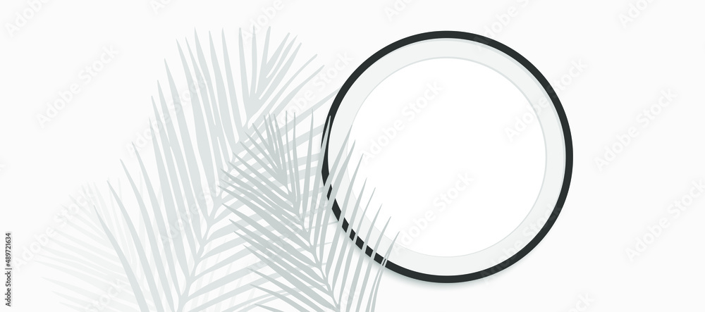 circle mock-up frame on white background Stock Vector | Adobe Stock