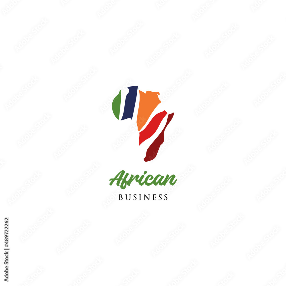 Africa map logo design inspiration Stock Vector | Adobe Stock