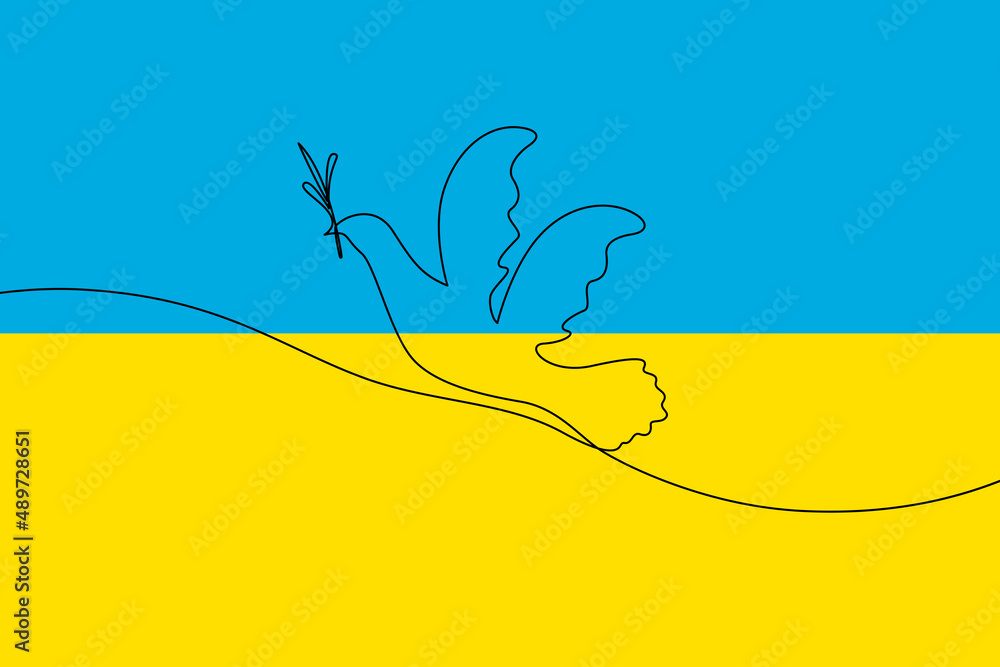 Pigeon drawing vector. Continuous single one line art style isolated on ...