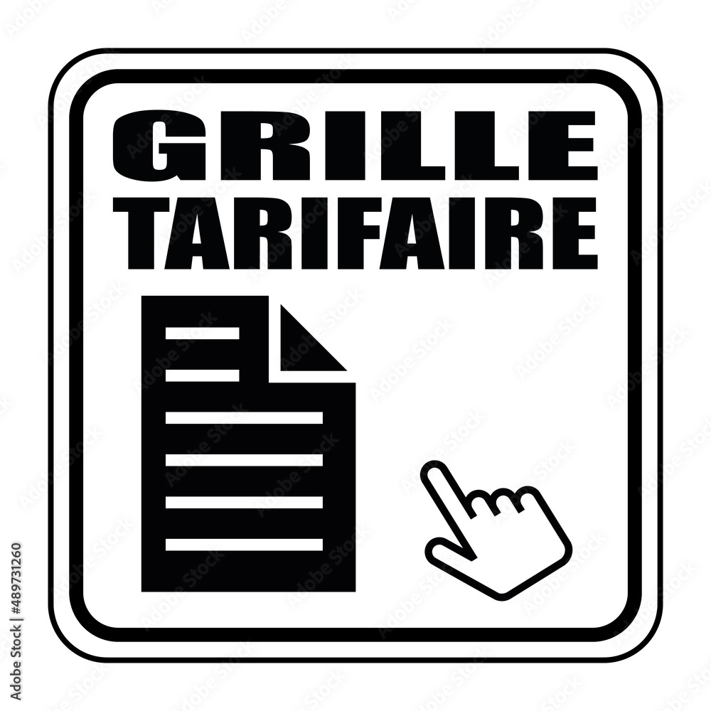 Logo grille tarifaire. Stock Vector | Adobe Stock