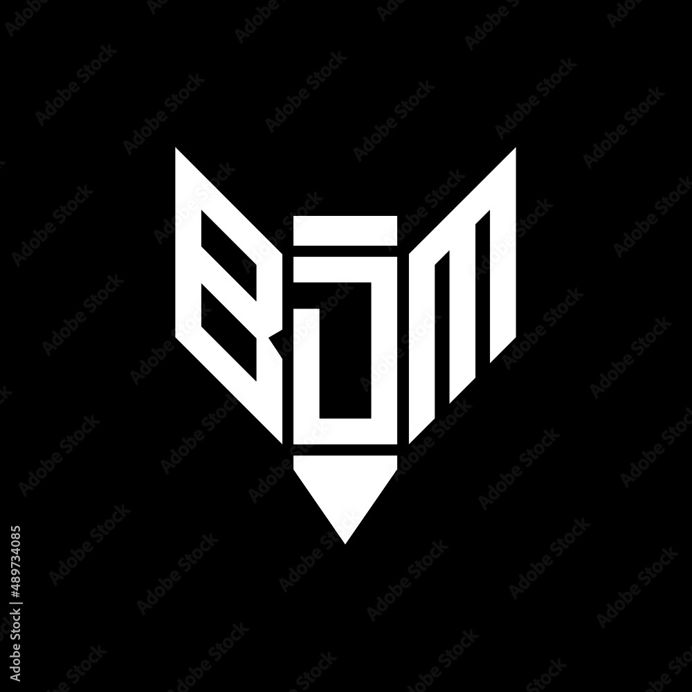 BDM letter logo design on black background.BDM creative initials letter ...
