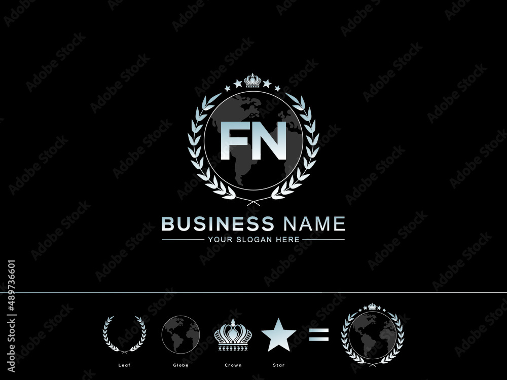Vecteur Stock FN Creative Two Letters Logo, Initial fn letter Logo Icon ...