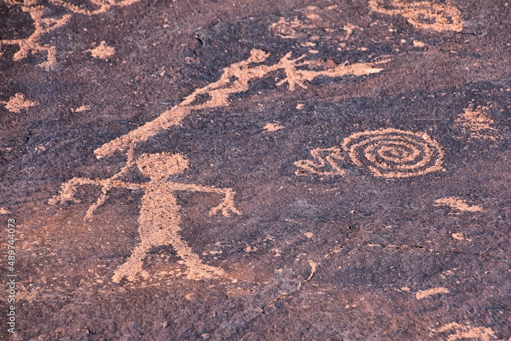 Petroglyphs Rock Paintings St George Utah on Land Hill from Ancestral ...