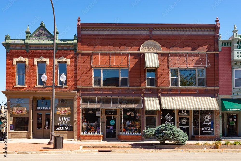 Downtown storefront. Stock Photo | Adobe Stock