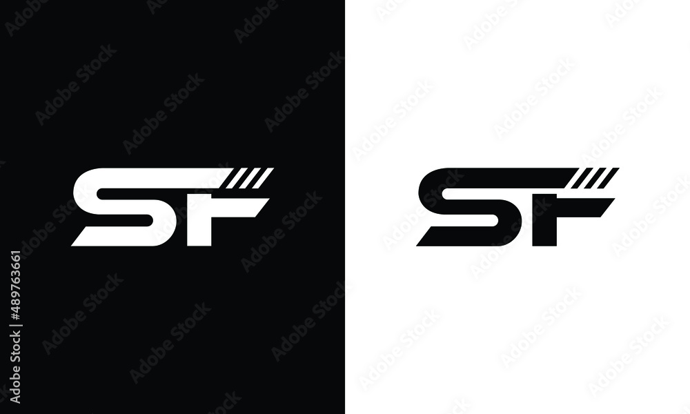 Vetor de Initial SF Logo. Letter SF Logo do Stock | Adobe Stock