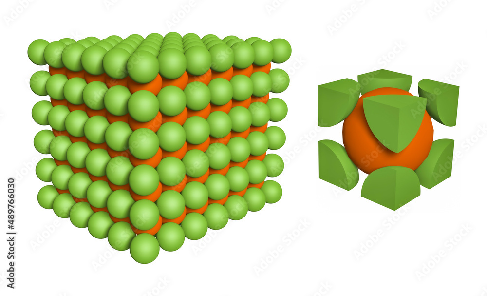 The cesium chloride lattice consists of a simple cubic array of ...