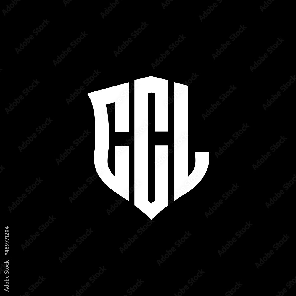 CCL letter logo design with black background in illustrator, vector ...