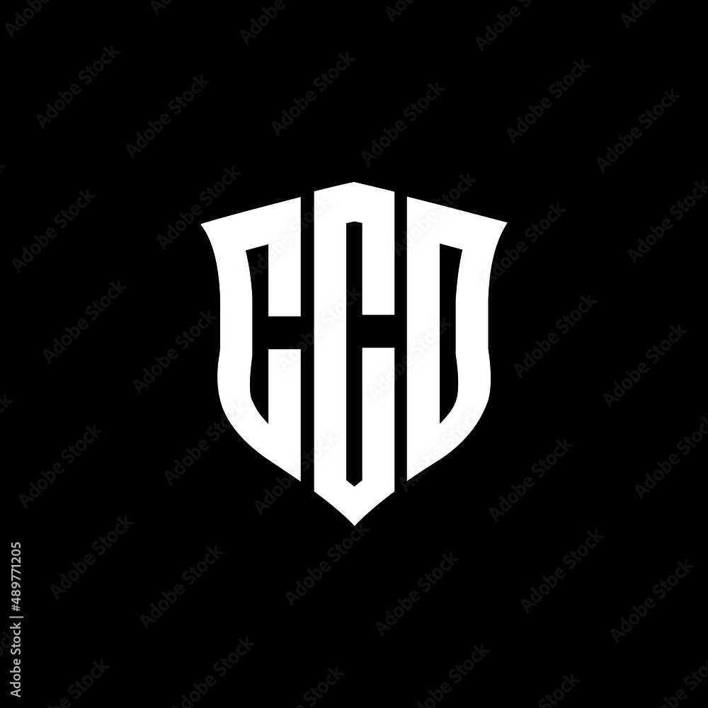 CCD letter logo design with black background in illustrator, vector ...