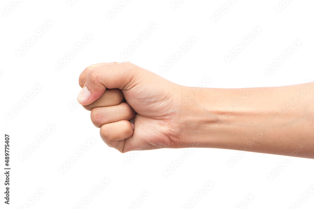 fist on white background Stock Photo | Adobe Stock