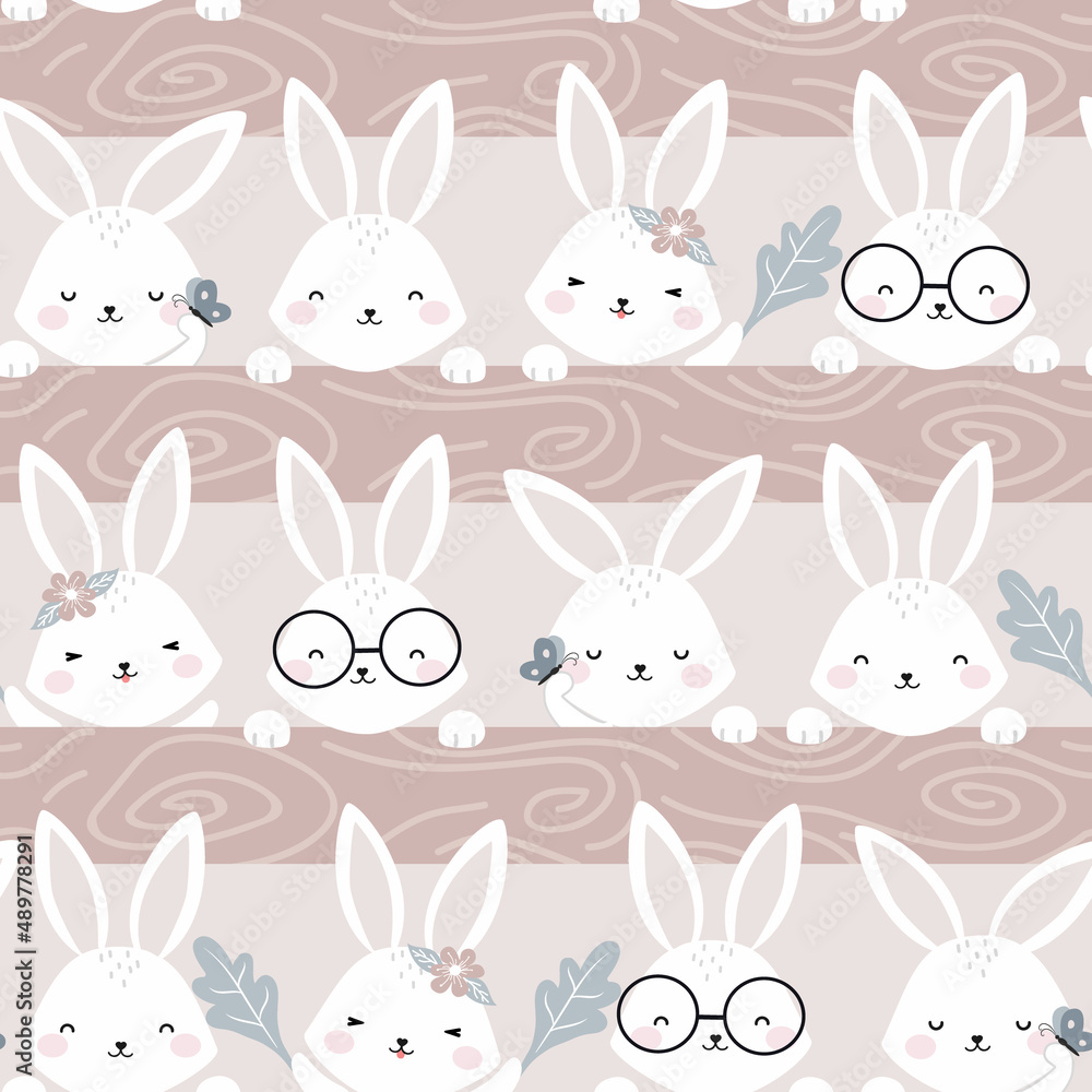 Rabbit Pattern Wallpaper
