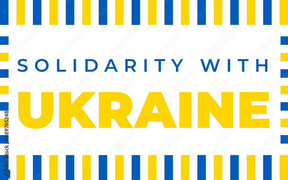 Solidarity With Ukraine. Background with Painted Fist Flag. Patriotic ...