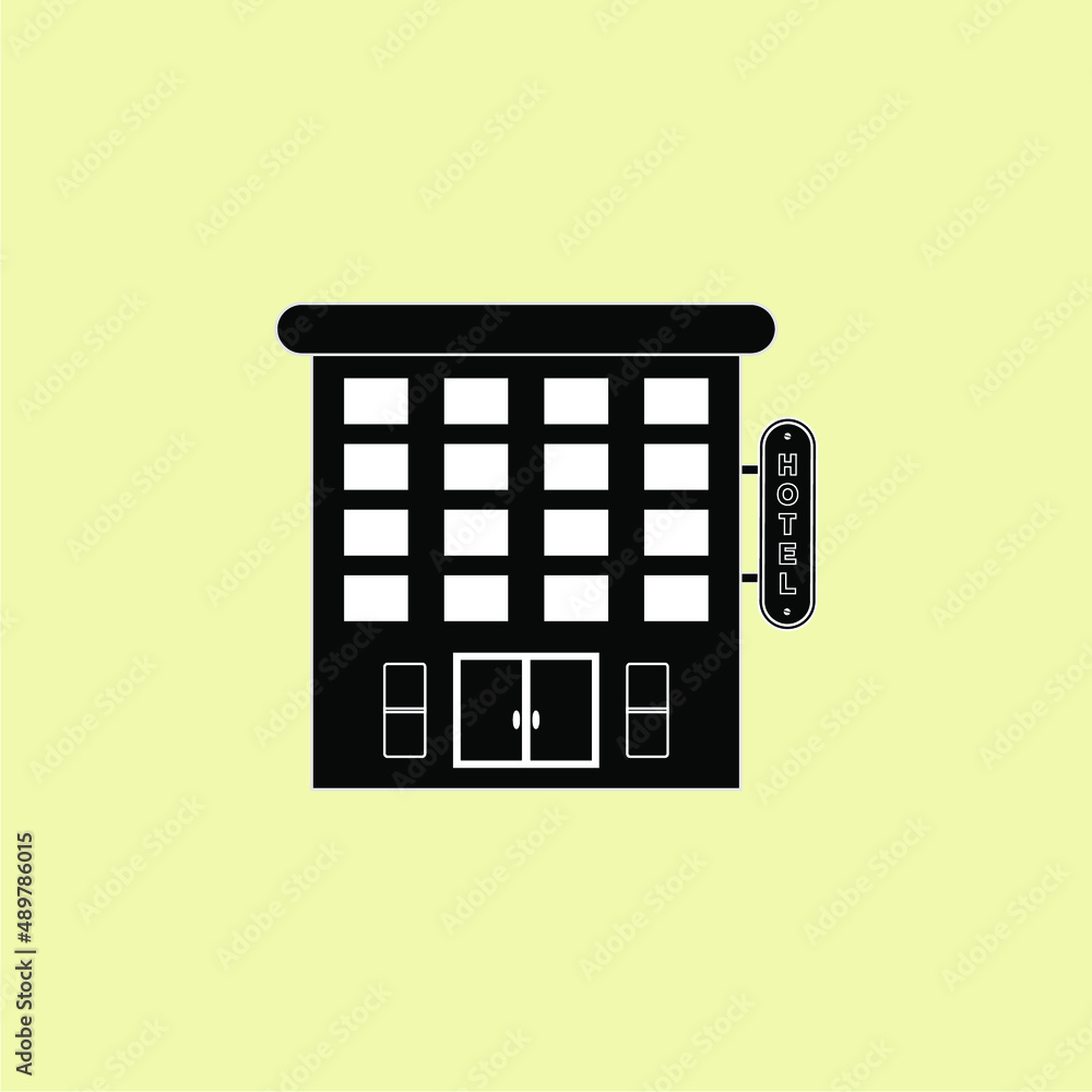 hotel building vector illustration, suitable for icons, templates ...