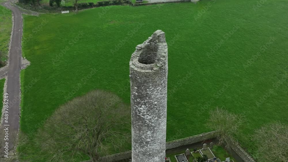 Video Stock Monasterboice, County Louth, Ireland, January 2022. Drone ...
