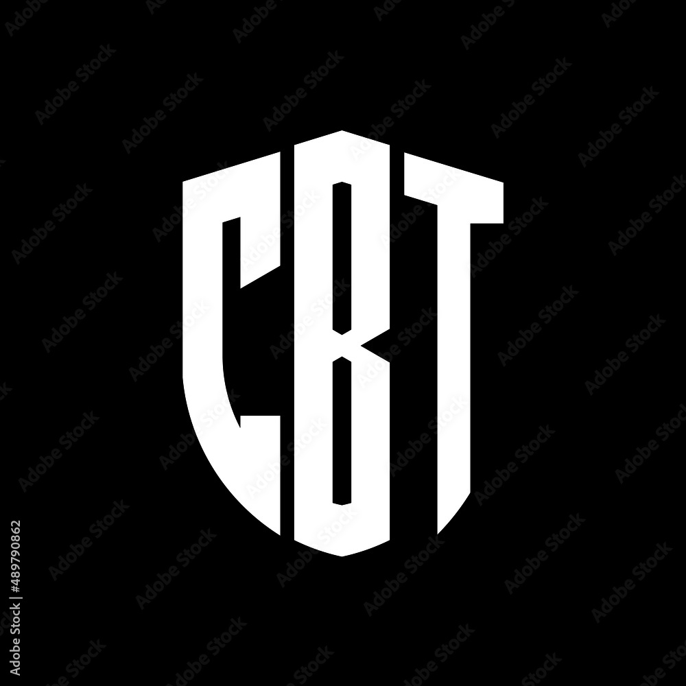 CBT letter logo design. CBT modern letter logo with black background ...