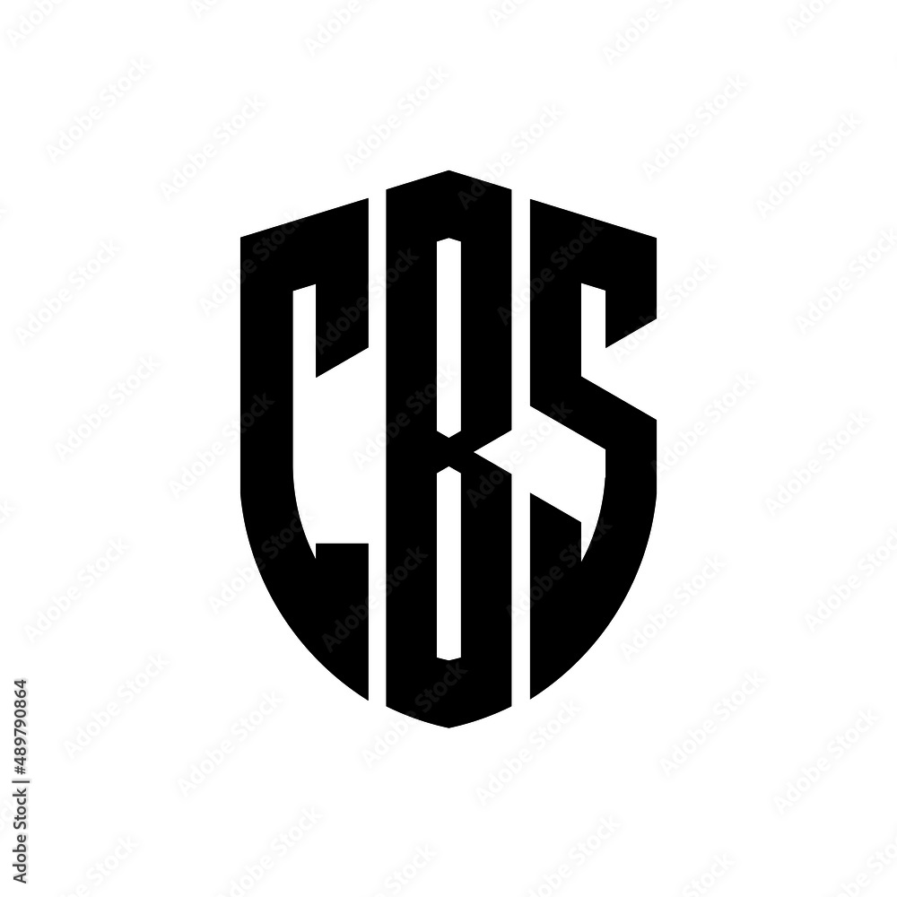 Vecteur Stock CBS letter logo design. CBS modern letter logo with black ...