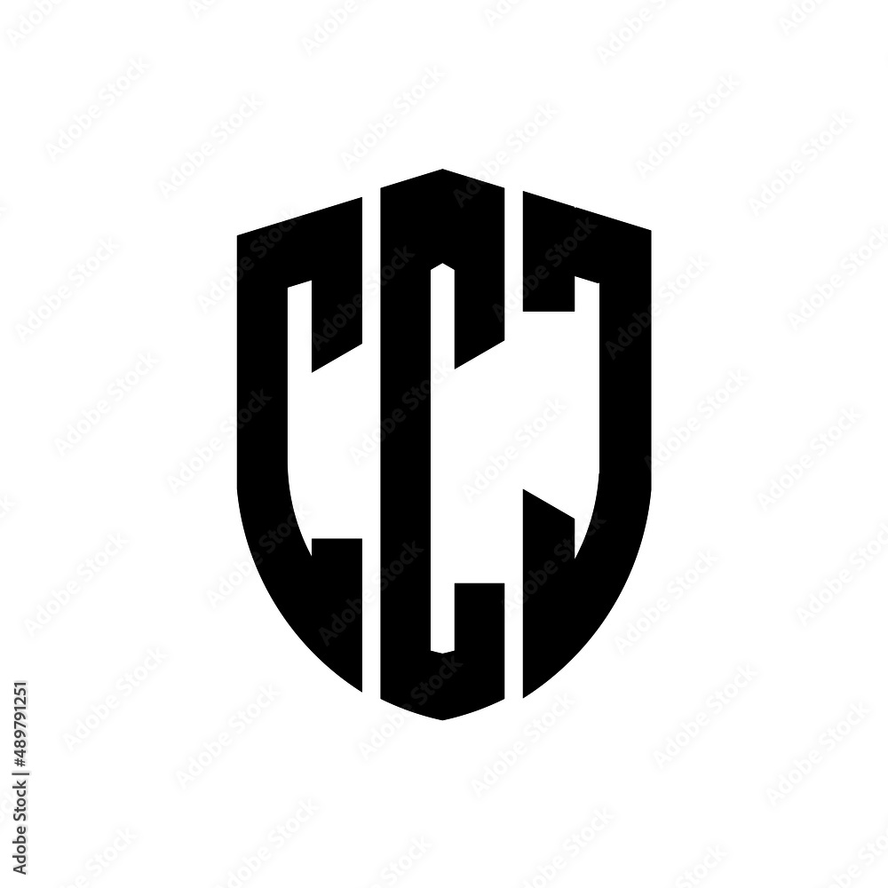 CCJ letter logo design. CCJ modern letter logo with black background ...