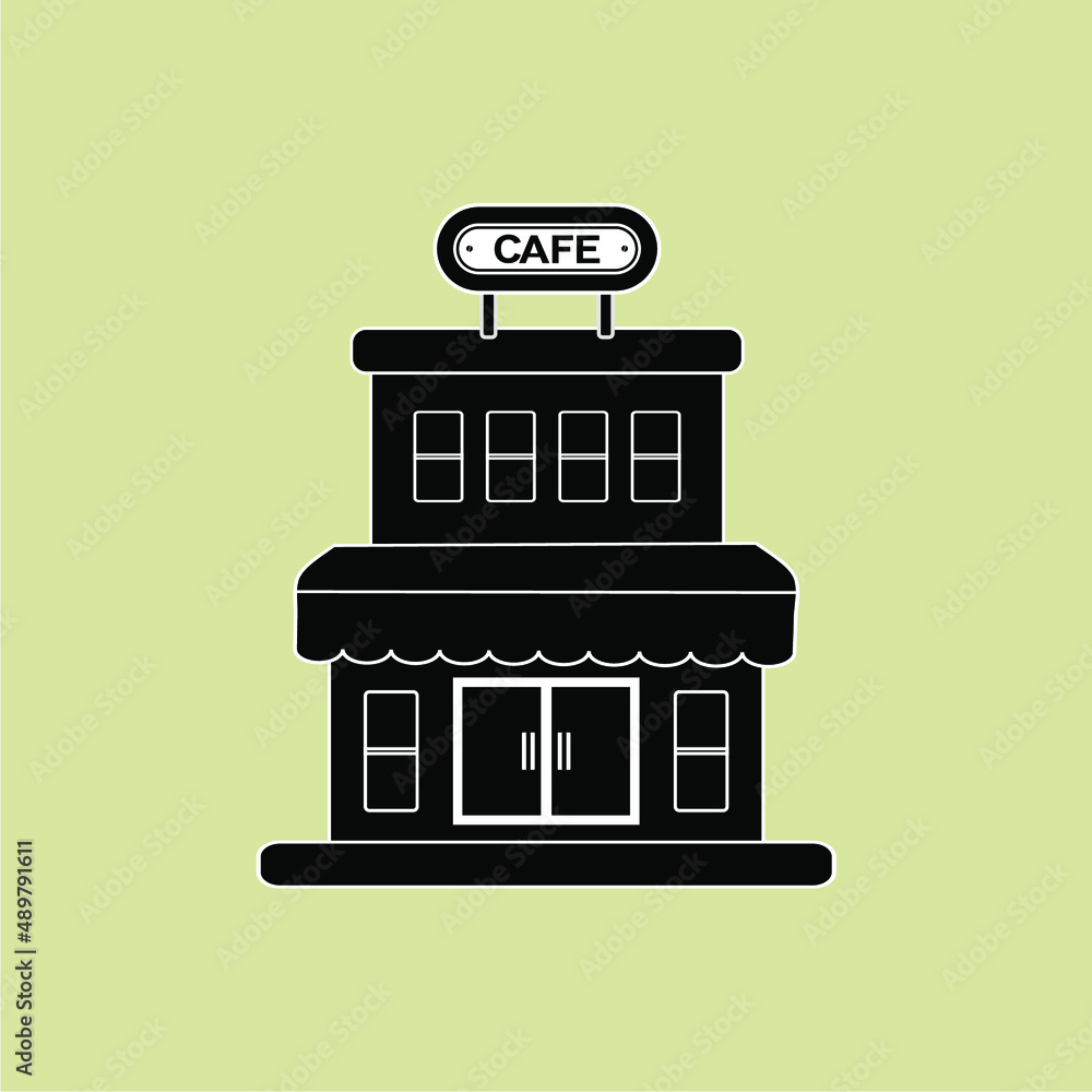 cafe building vector illustration, perfect for icons, templates, logos ...